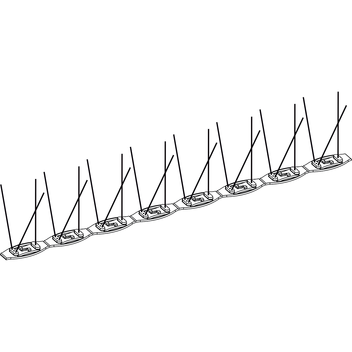 Bird guard 2 pics anti-oiseaux - longueur 1 m (2 x 50 cm) - Manubricole ...