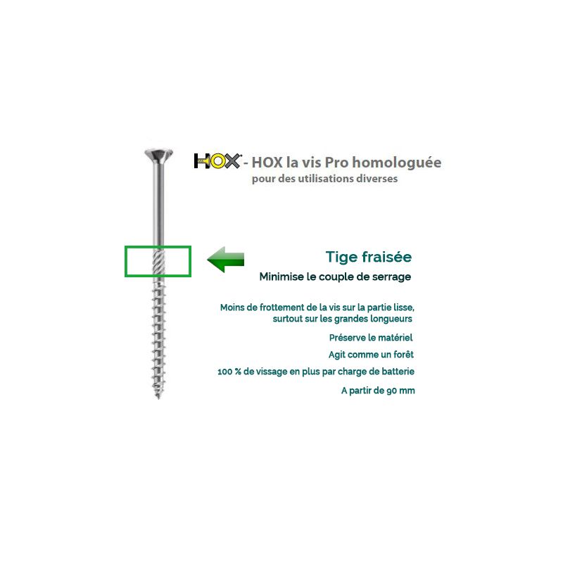 Vis HOX 6 X 100 INCL. EMBOUT H 30 Bte de 100 - Manubricole ...